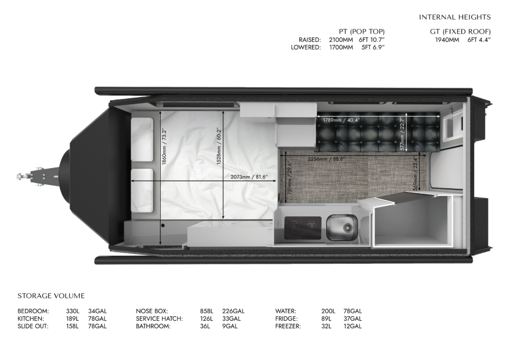 BruderX - EXP-6 Tech Specs LP - No set up, no pack up, level anywhere