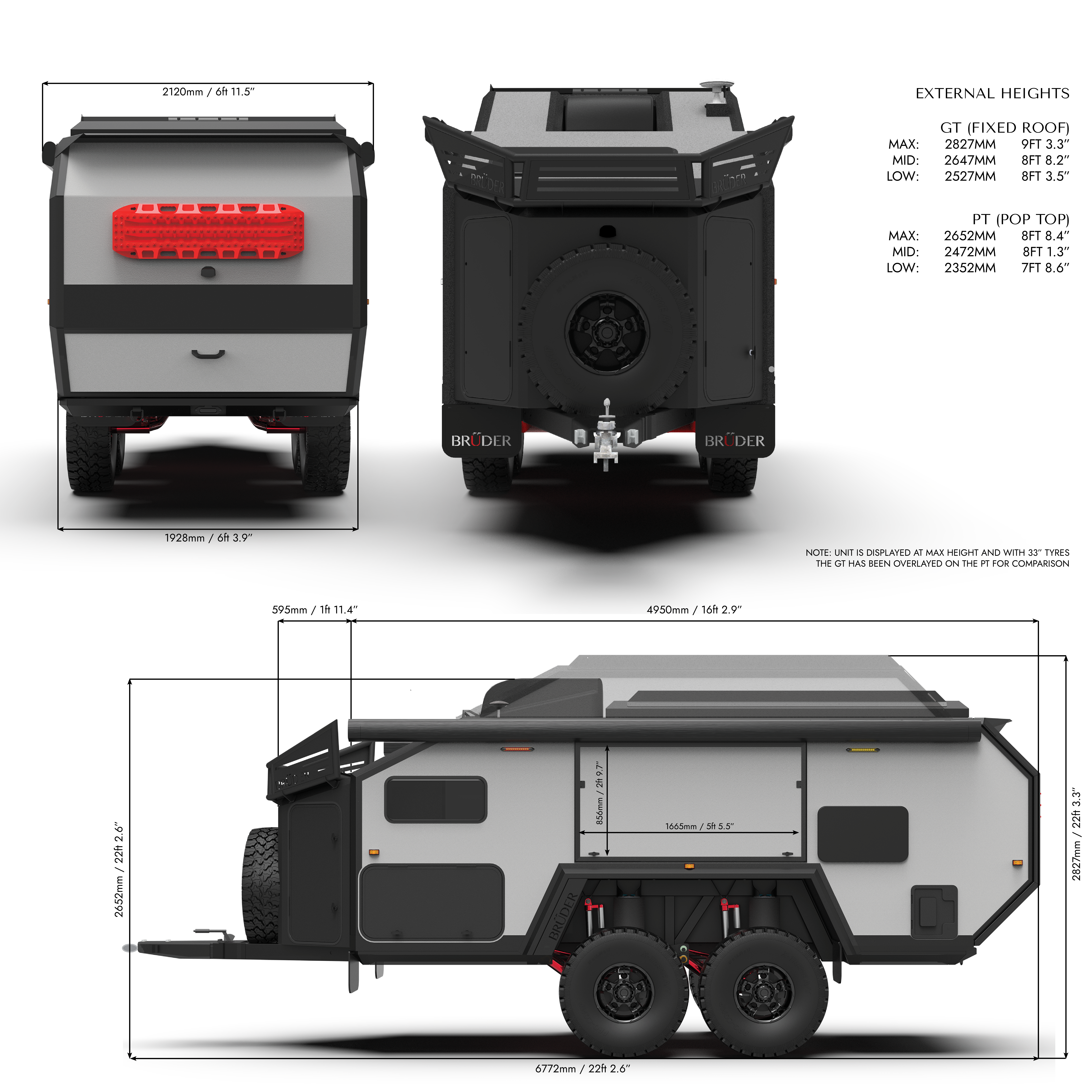 BruderX - EXP-6 Tech Specs LP - No set up, no pack up, level anywhere